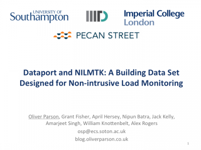 Dataport and NILMTK: A Building Data Set Designed for Non-intrusive Load Monitoring | SigPort